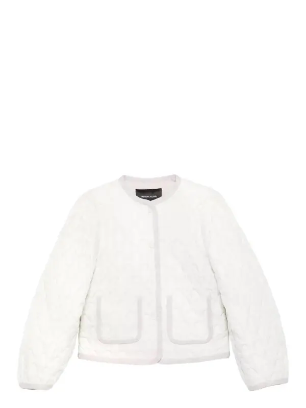 Fabiana Filippi Quilted Jacket With Pockets - White
