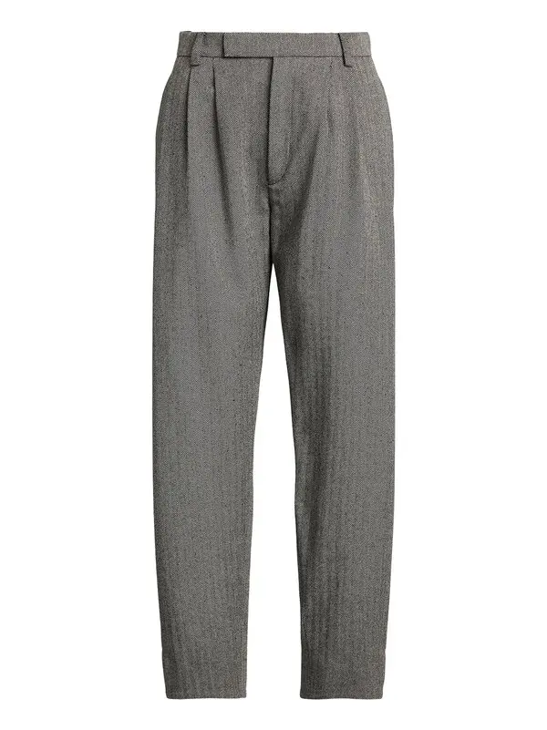 Ralph Lauren Wool-blend Herringbone Trousers - Black