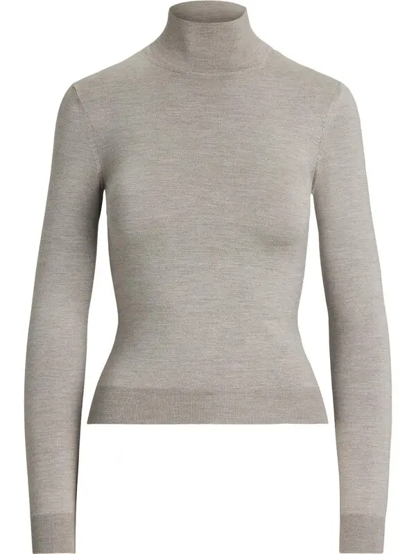 Ralph Lauren Mulberry Silk-blend Turtleneck - Grey