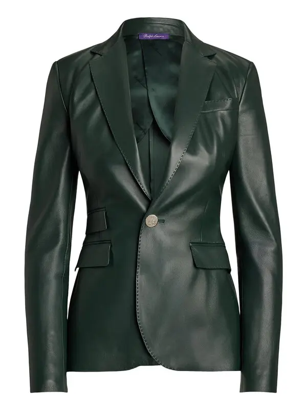 Ralph Lauren Lambskin Single-breasted Parker Jacket - Green