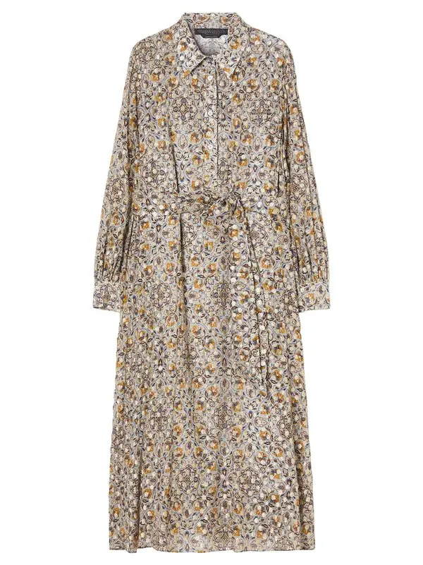 Marina Rinaldi Printed Larix Midi Shirt Dress - Pink