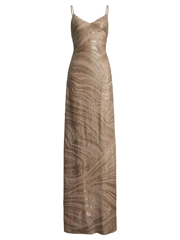 Ralph Lauren Mulberry Silk Gown - Silver