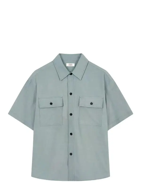 STUDIO TOMBOY Double-pocket Short-sleeve Shirt - Green