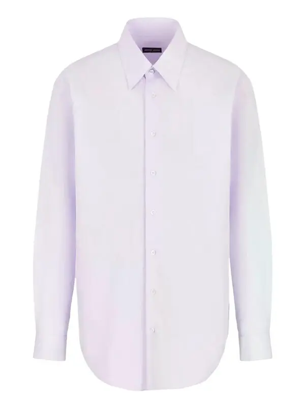 Giorgio Armani Long-sleeve Cotton Shirt - Purple