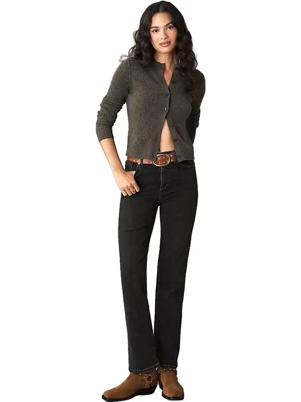 FRAME Le Sleek High-rise Straight-leg Jeans - Meteor
