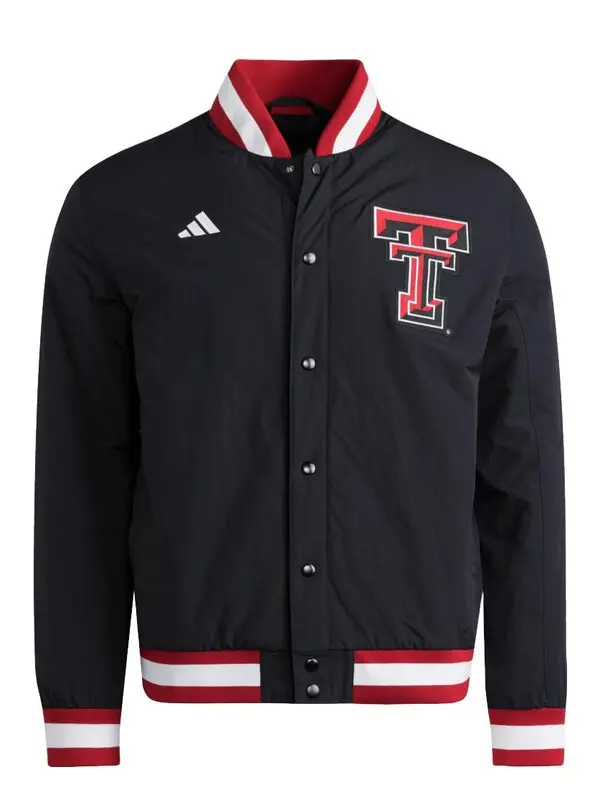 Adidas Texas Tech Red Raiders Coaches Dugout Jacket - Black
