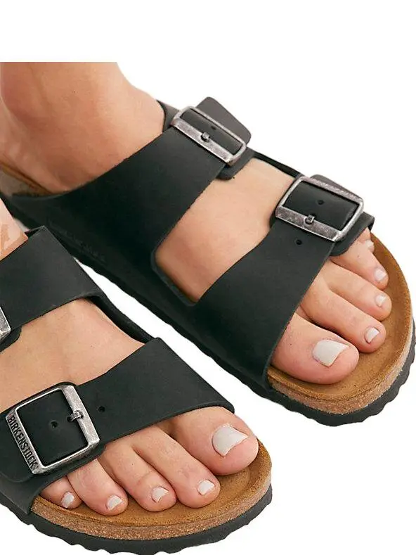 BIRKENSTOCK Arizona Sandals - Black Leather