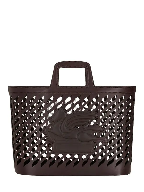 Etro Leather Drill Basket - Brown