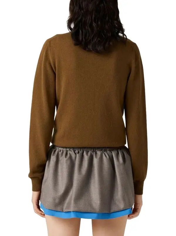 Miu Miu Cashmere Shirt - Tabacco+celeste