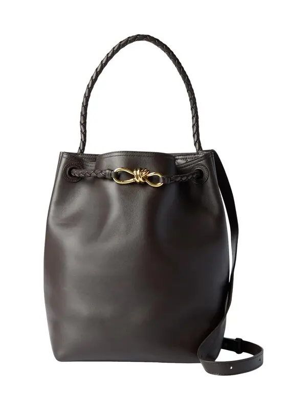 Bottega Veneta Andiamo Leather Bucket Bag - Brown
