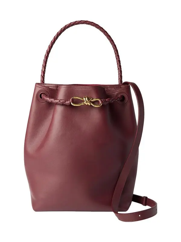 Bottega Veneta Andiamo Leather Bucket Bag - Red