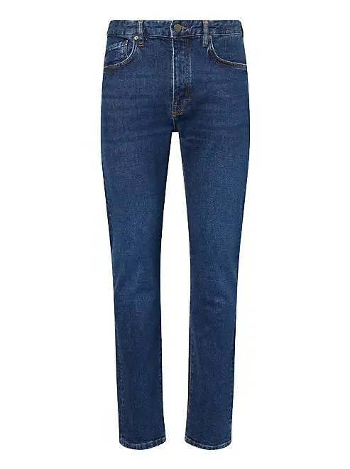 Belstaff Tapered-leg Stretch-denim Jeans - Washed Indigo