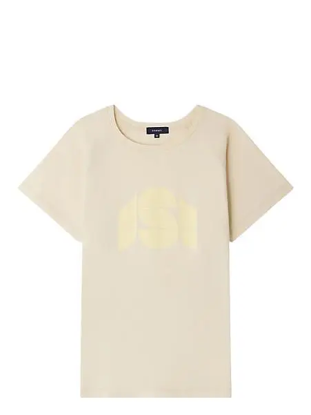 Soeur Monogram-print Cotton-jersey T-shirt - Jaune Pale