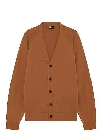 The Kooples V-neck Wool Cardigan - Camel
