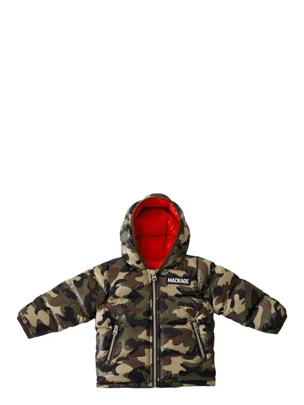 Mackage Noko-camo Down Jacket With Mitts And Hood - Camouflage Print