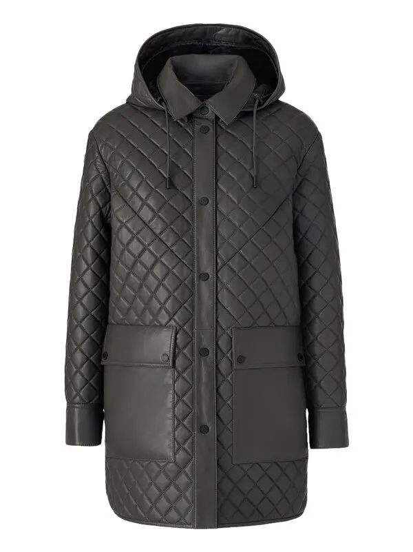 Mackage Litzy Quilted Leather Jacket - Carbon