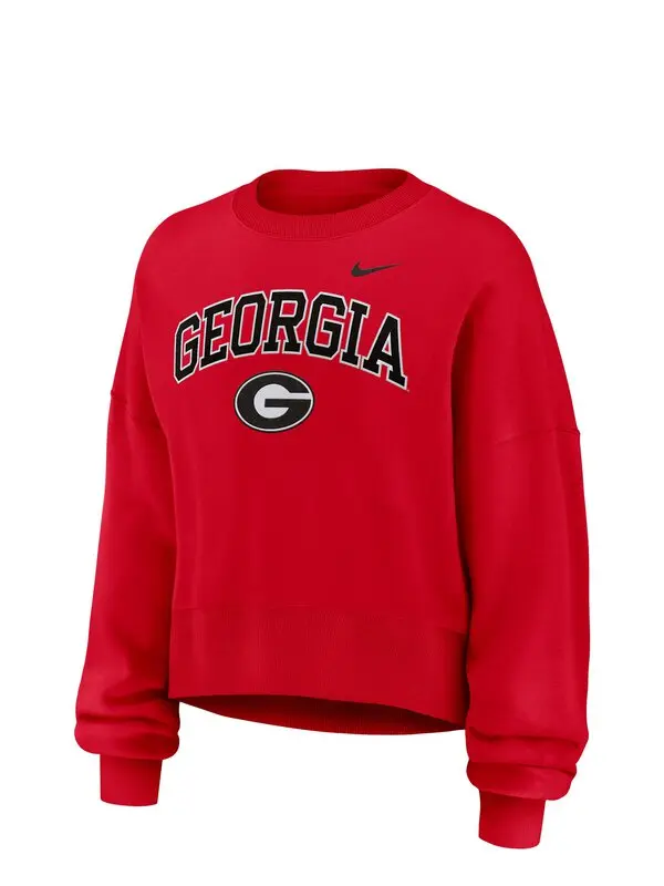 Nike Georgia Phoenix Arch College Pullover Crew - Red