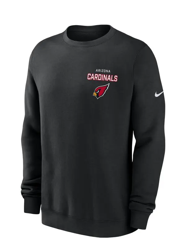 Nike Arizona Cardinals Nfl Pullover Crew - Black