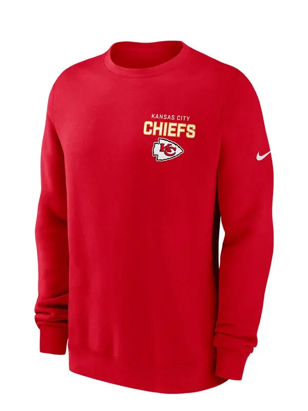 Nike Kansas City Chiefs Draw Block Club Nfl Pullover Crew - Red