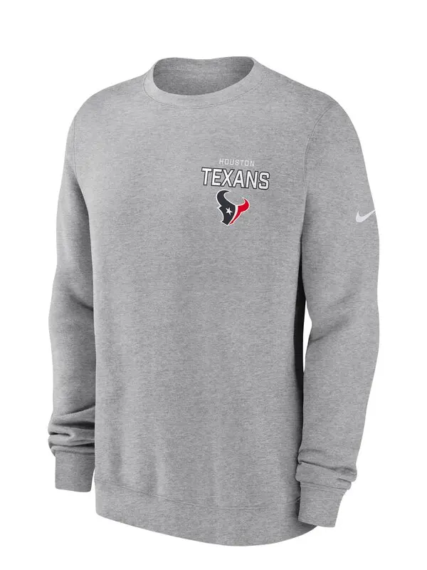 Nike Houston Texans Nfl Pullover Crew - Grey