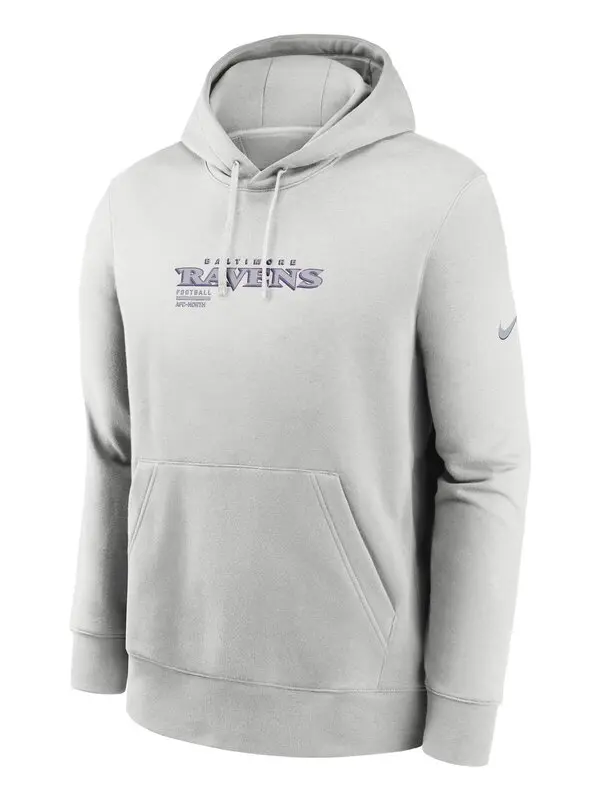 Nike Baltimore Ravens Slot Receiver Club Nfl Pullover Hoodie - Grey