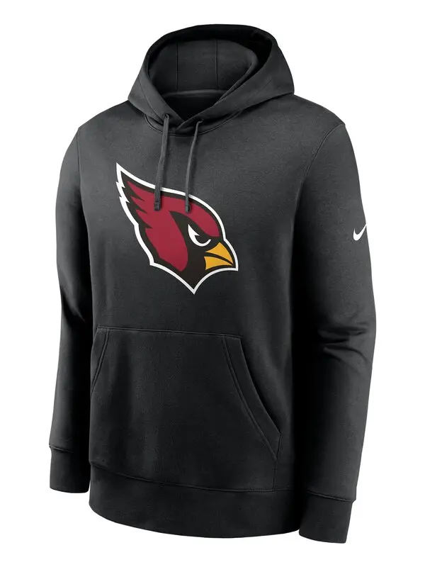 Nike Arizona Cardinals Club Logo Nfl Pullover Hoodie - Black
