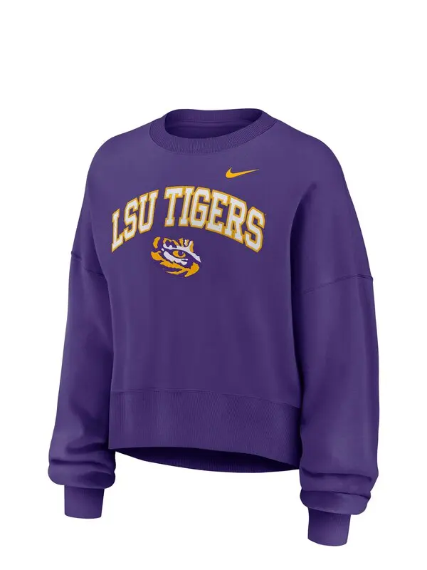 Nike Lsu Phoenix Arch Pullover Crew - Purple