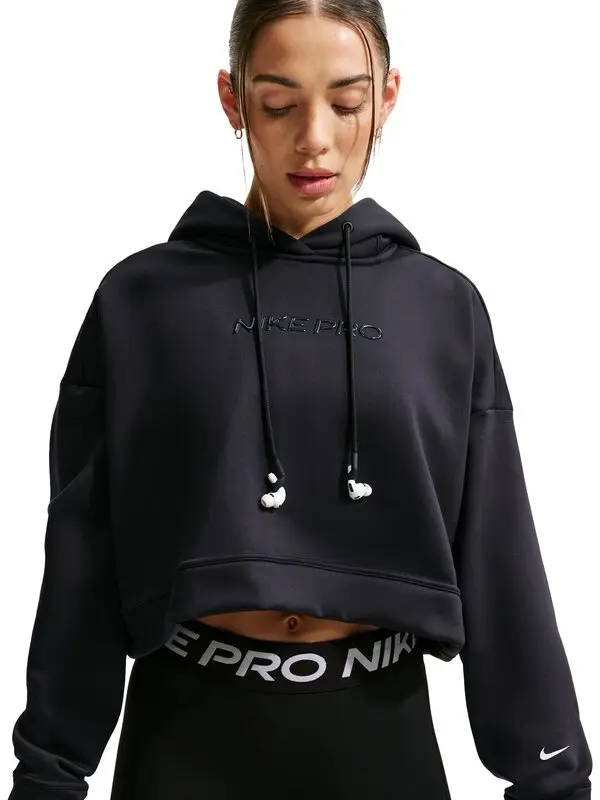 Nike Pro Therma-fit Fleece Hoodie - Black