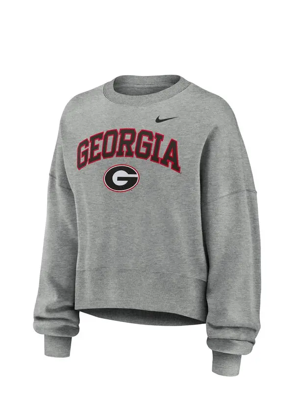 Nike Georgia Phoenix Arch College Pullover Crew - Grey