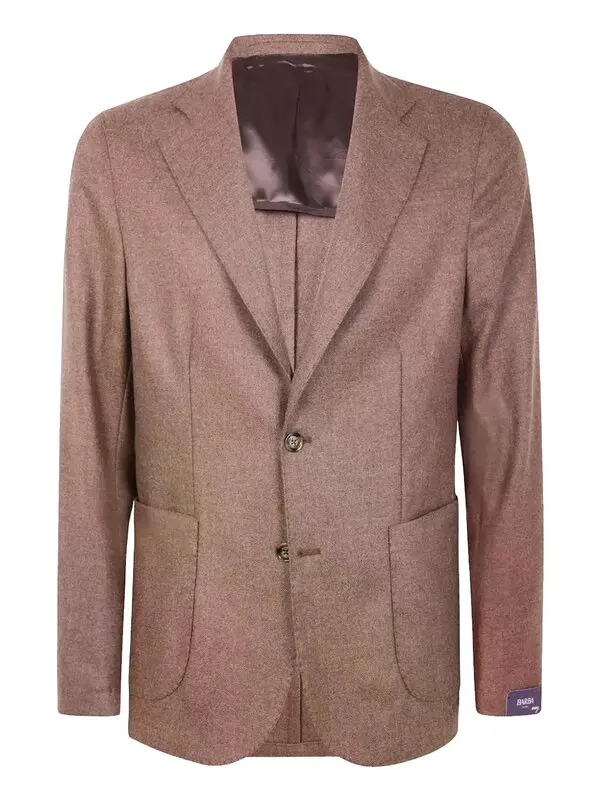 BARBA NAPOLI Patch-pocket Wool Blazer - Neutrals