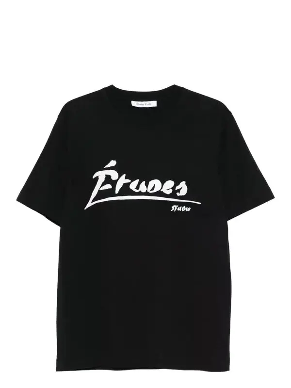 Études Studio Logo-print Organic Cotton T-shirt - Black
