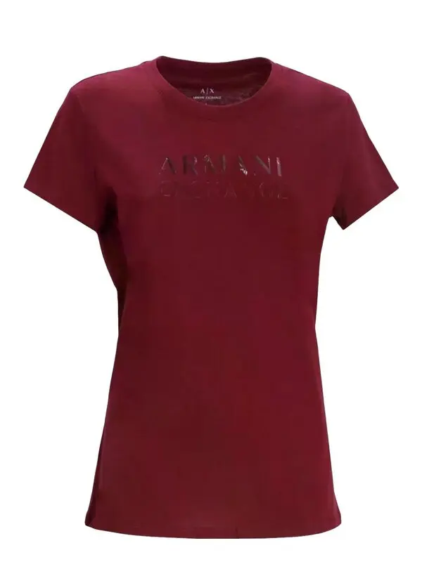 Armani Exchange Logo-embellished Cotton T-shirt - Red