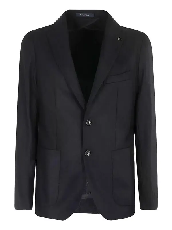 Tagliatore Single-breasted Patch-pocket Blazer - Blue