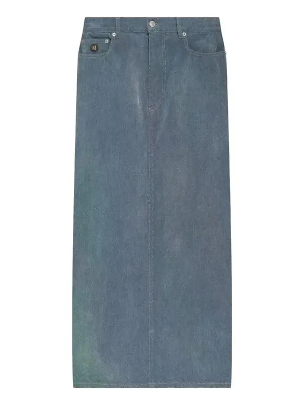 Moschino Button-fastening Denim Midi Skirt - Blue