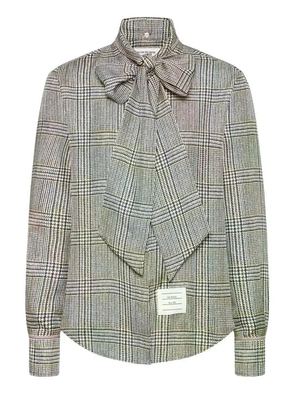 Thom Browne Hunting Tweed Silk Twill Shirt - Black