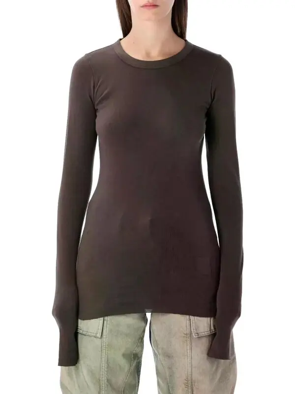 Rick Owens Rib Long-sleeve T-shirt - Brown