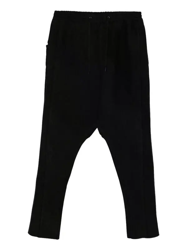 DEVOA Panelled Drop-crotch Trousers - Black