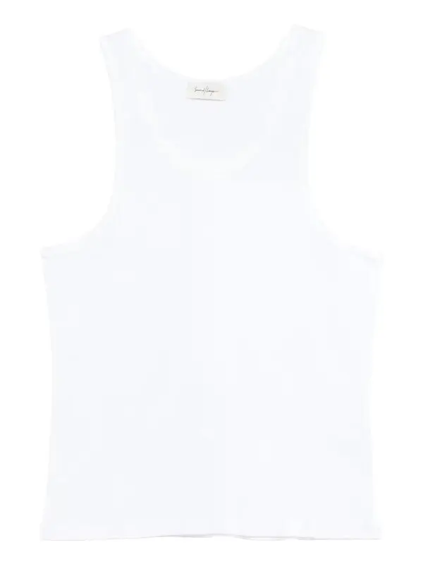 SECOND / LAYER Ribbed-cotton Tank Top - White