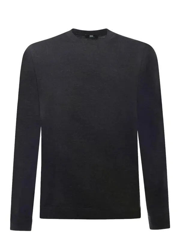 Alpha Studio Long-sleeve Merino Wool Sweater - Black