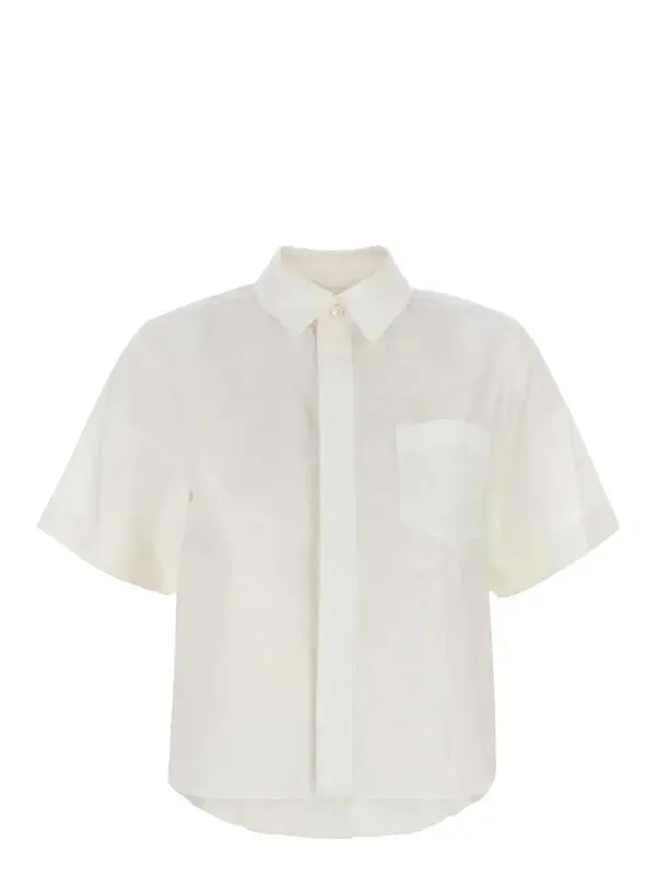Sacai Pleated Panel Shirt - White