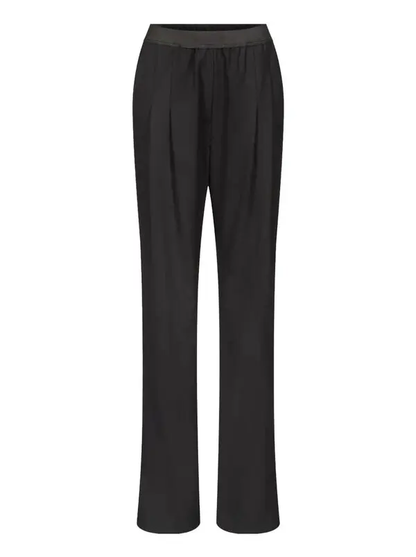 Loulou De Saison Pleated Elasticated-waist Straight Trousers - Black