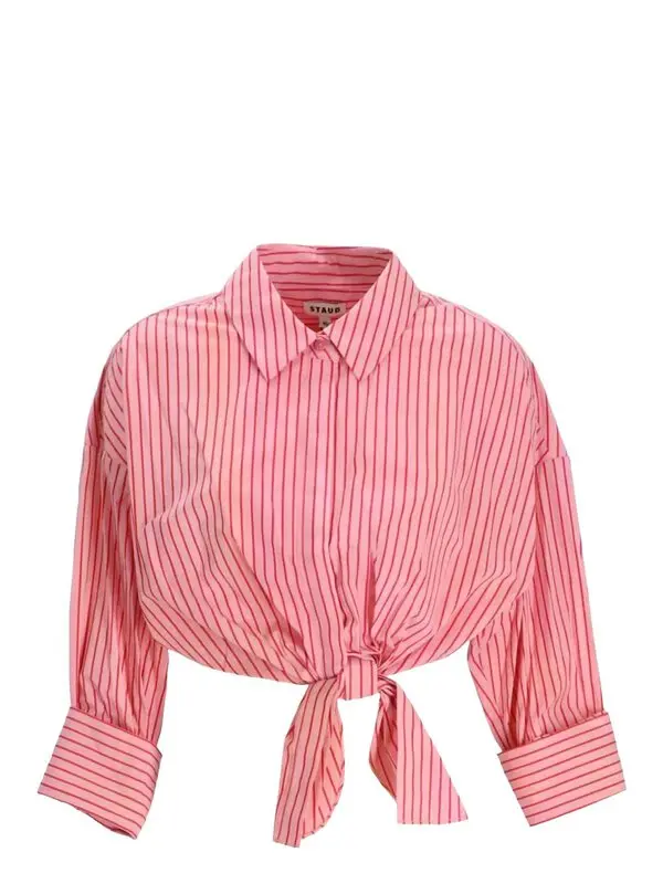 Staud Lisa Striped Shirt - Pink