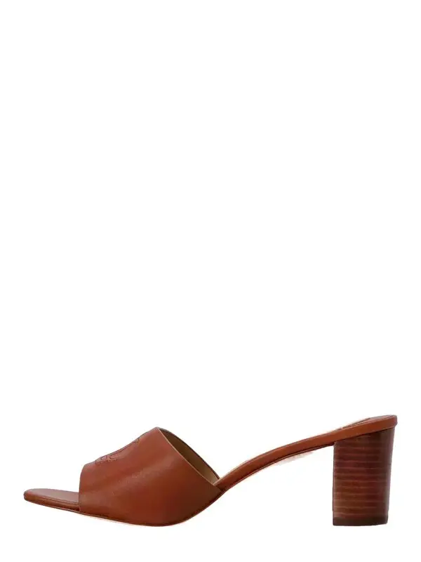 Polo Ralph Lauren Logo-embossed Block-heel Sandals - Red