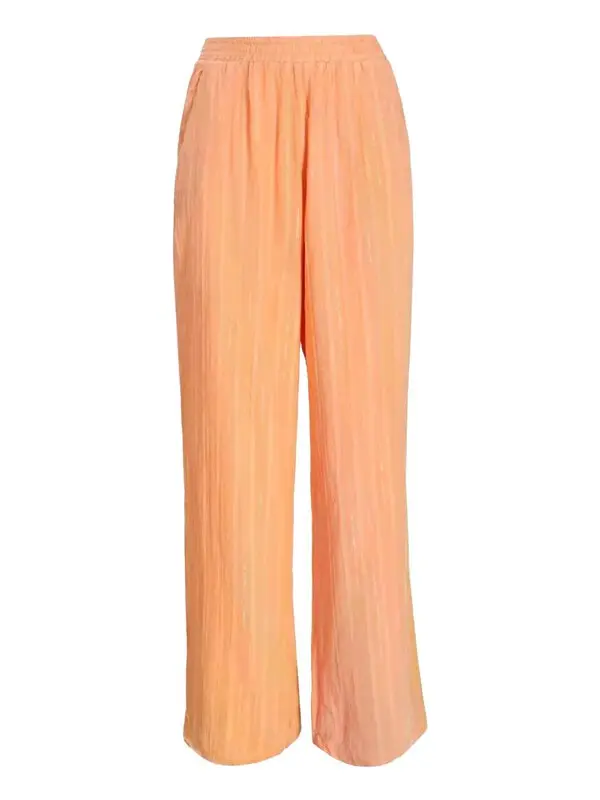 Devotion Striped Cotton Trousers - Orange