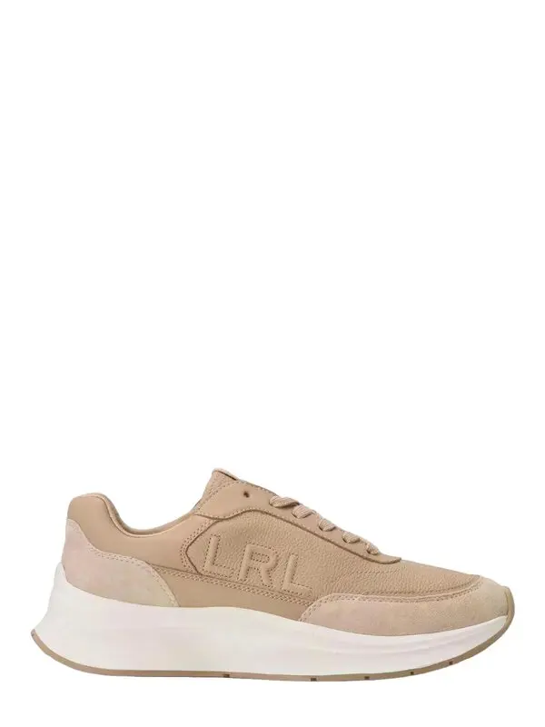 Ralph Lauren Leather Logo Sneakers - Neutrals