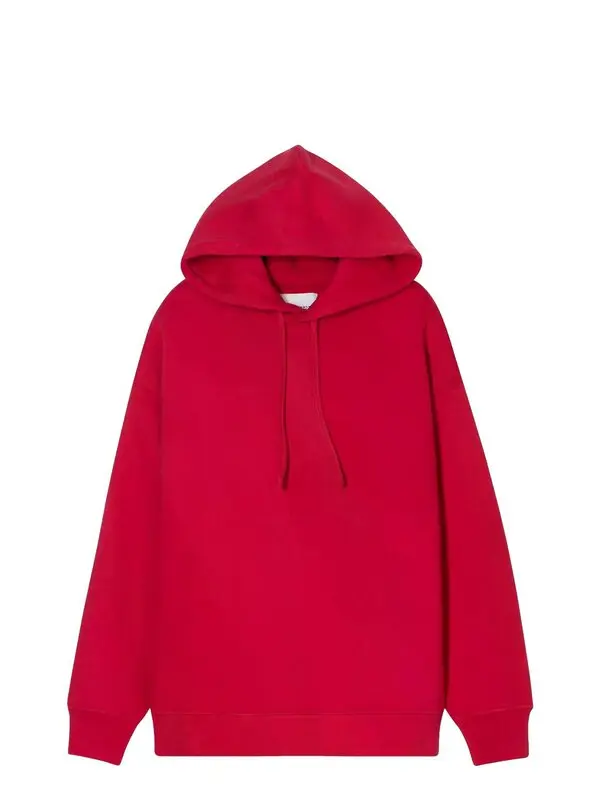 Closed Drawstring Hooded Top - Red