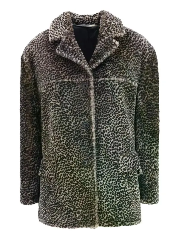 SALVATORE SANTORO Leopard Print Jacket - Black