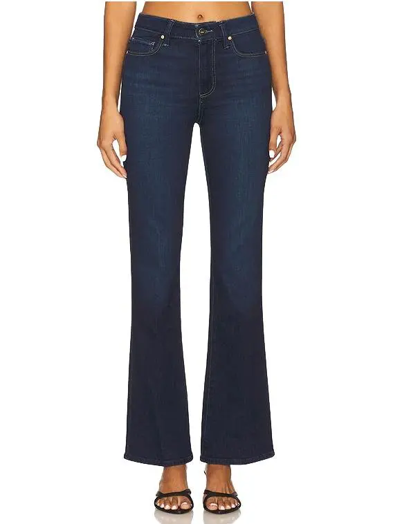 Paige High Rise Laurel Canyon Bootcut Jeans - Blue