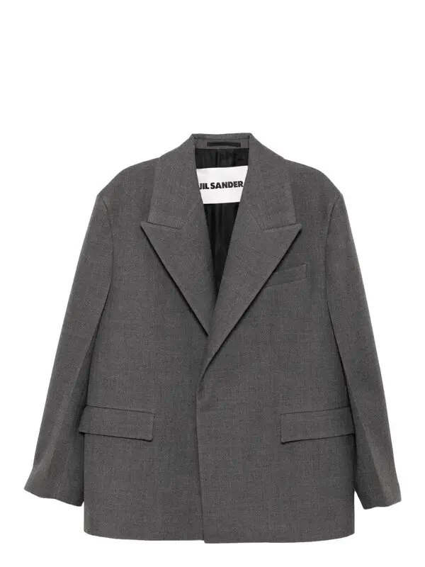 JIL SANDER Single-breasted Blazer - Grey