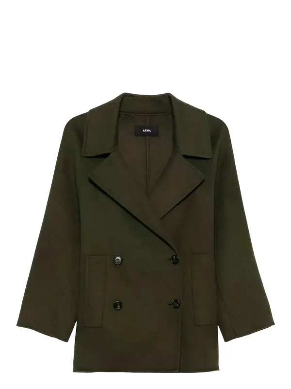 ARMA Double-breasted Notched Blazer - Green